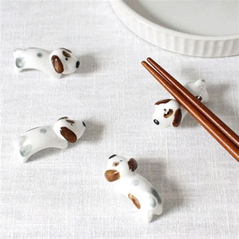 강아지 젓가락받침 수저받침 4개 세트 감도 깊은 취향 셀렉트샵 29cm