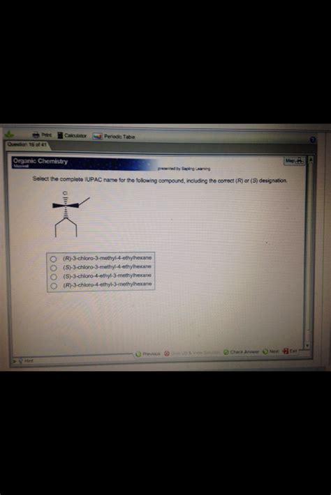Solved Select the complete IUPAC name for the following | Chegg.com