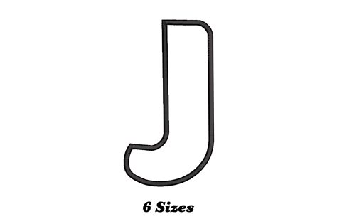 Alphabet Letter J Outline · Creative Fabrica
