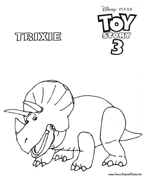 Coloriage A Imprimer Toy Story 3 Trixie Gratuit Et Colorier