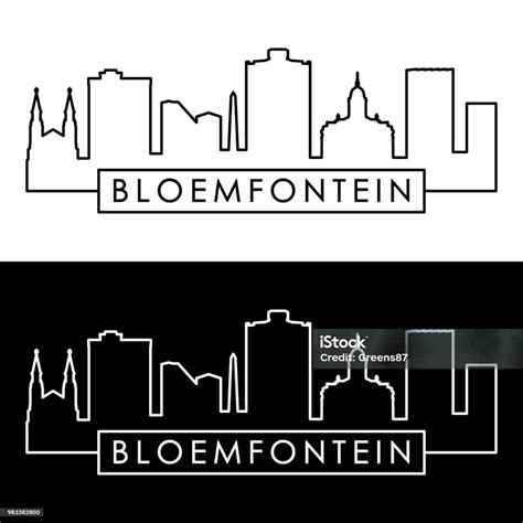 더 번 인터내셔널 스카이 라인 선형 스타일입니다 편집 가능한 벡터 파일입니다 건설 산업에 대한 스톡 벡터 아트 및 기타 이미지 건설 산업 건축 검은색 Istock
