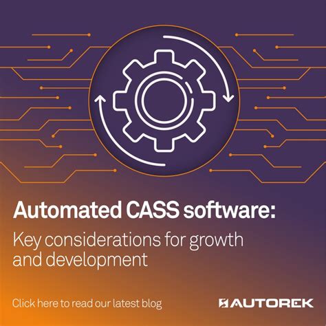 Autorek On Linkedin Automated Cass Software Key Considerations For