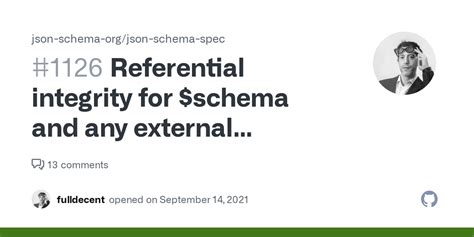 Referential Integrity For Schema And Any External References Issue Json Schema Org