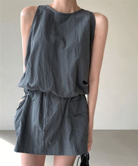 초특가썸머세트 바스락 나시 카고 투피스 세트 속바지 셋업 2color 에이블리