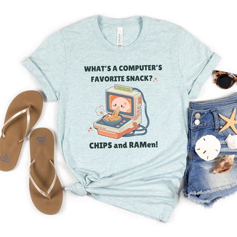 Funny Tech Programmer Shirt Computer Puns Tee Ramen Lover Pun