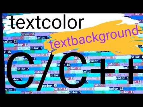 C C Program Using Textcolor And Textbackground Function YouTube