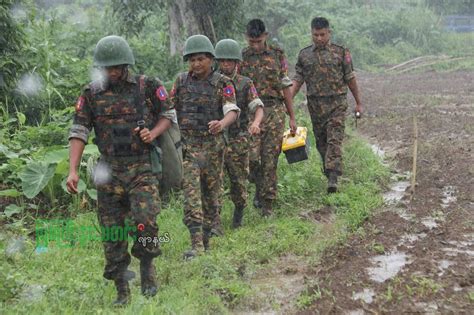 မြစ်ကြီးနား မြစ်ဆုံလမ်းပေါ်မှာ ရပ်ရွာလုံခြုံရေးခေါင်းစဉ်နဲ့ စစ်ကော်မရှင်က လမ်းသွား လာတွေကို