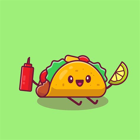 Cute Taco Cartoon