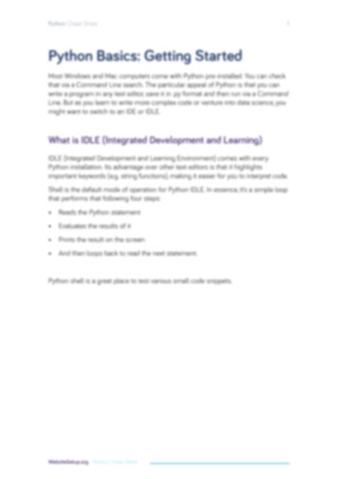 Solution Python Cheat Sheet Studypool