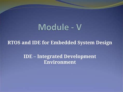 21cs43 Microcontroller And Embedded Systems Mod 5 Notes Ppt