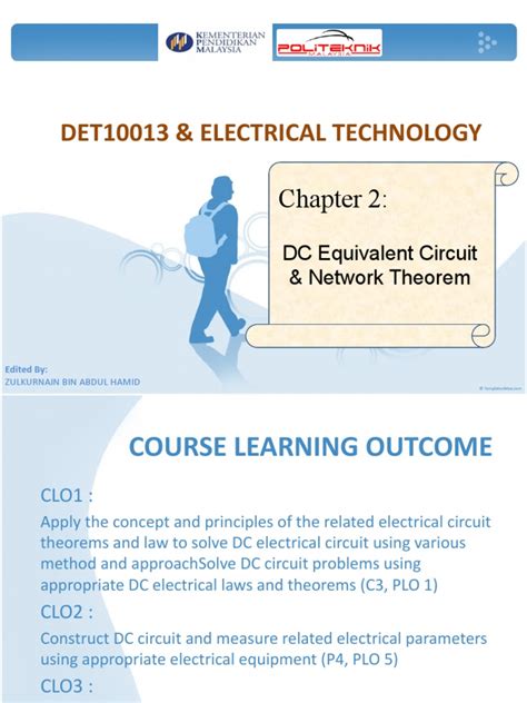 Det10013 And Electrical Technology Dc Equivalent Circuit And Network