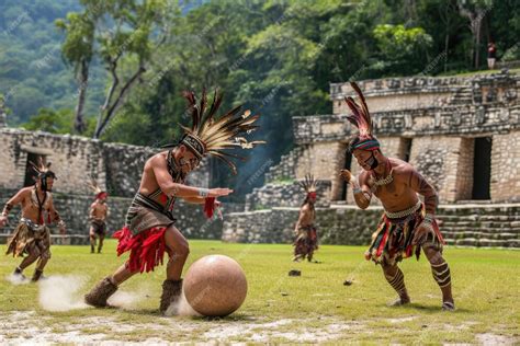 Premium Photo Mesoamerican Ballgame Rituals Of Playing Football