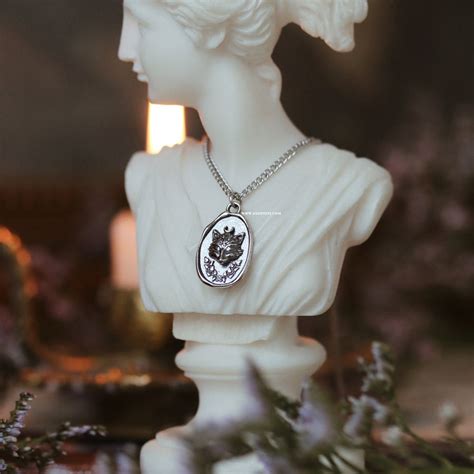 Shop Dixi Wax Seal Necklace Fox Ivy And Crescent Moon Witchy Necklace