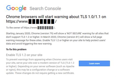 Google To Require TLS Or Higher On SSL Websites