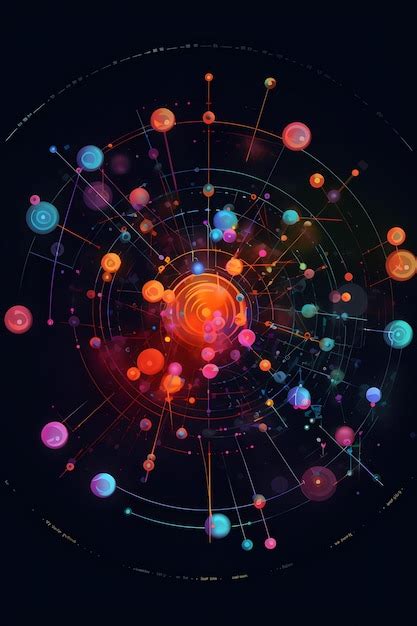 Premium Ai Image Data Visualization Universe Background A Colorful Image Of A Sphere With