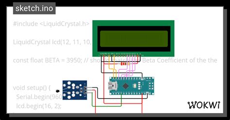 Nano LCD NTC Wokwi ESP STM Arduino Simulator