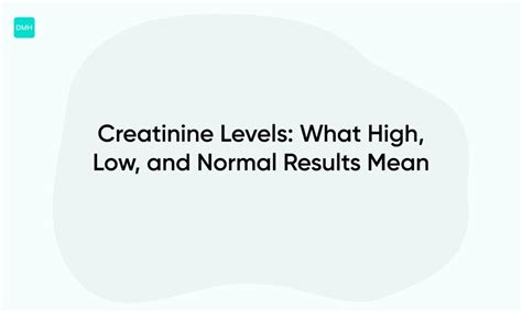 Creatinine Levels What High Low And Normal Results Mean