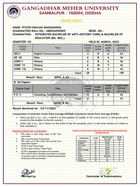 marksheet sem i iii exam 2022 bed sem iii 2020 batch 25 sem file