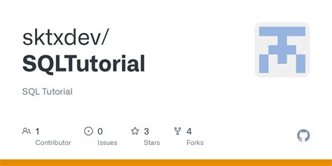 Github Sktxdevsqltutorial Sql Tutorial