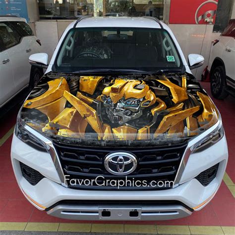 Bumblebee Transformers Itasha Car Vinyl Hood Wrap Decal Sticker Favor