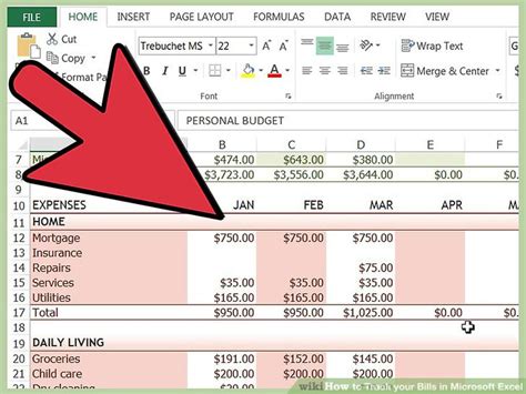 How To Track Your Bills In Microsoft Excel 13 Steps