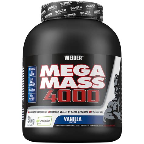 Weider Mega Mass 4000 Weight Gainer Shake Vanilla Protein And Creatine