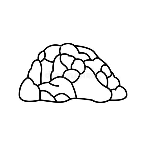 Clothing Shelter Human Evolution Line Icon Illustration Stock Illustration Illustration Of