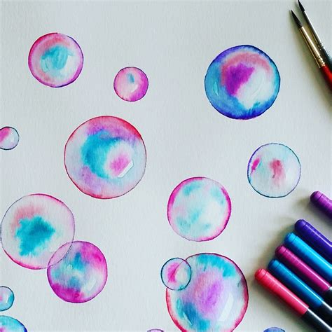Watercolour Bubbles In Progress