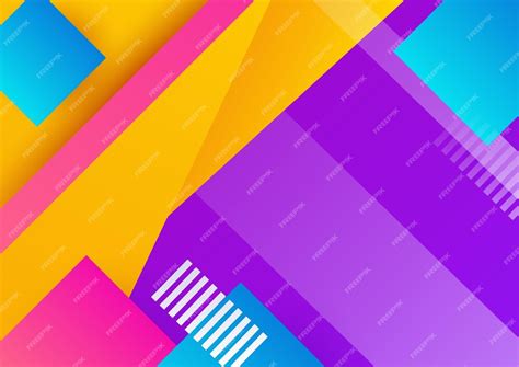 Premium Vector Colourful Abstract Background Geometric Shapes Vector Technology Background For