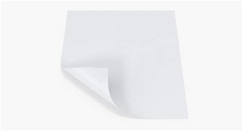 단일 종이 시트 목업 3d 모델 59 Max Obj C4d Unknown Free3d