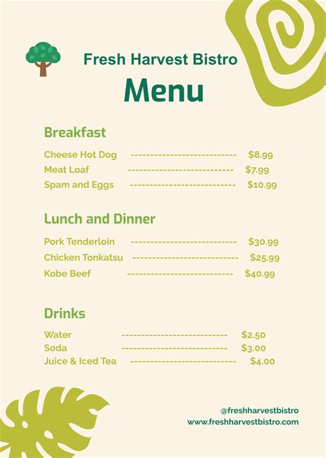 Free St Patricks Day Menu Template To Edit Online