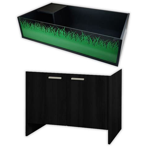 Vivexotic Tortoise Table Black Grey Oak Vivarium Cabinet Durable Easy