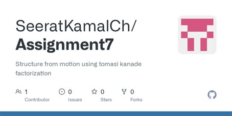 github seeratkamalch assignment7 structure from motion using tomasi
