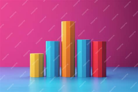 premium photo bold and colorful bar graph minimalist style side view clear and vibrant visual
