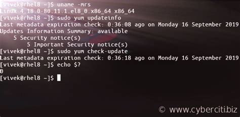 Rhel 89 Update Installed Packages For Security Nixcraft