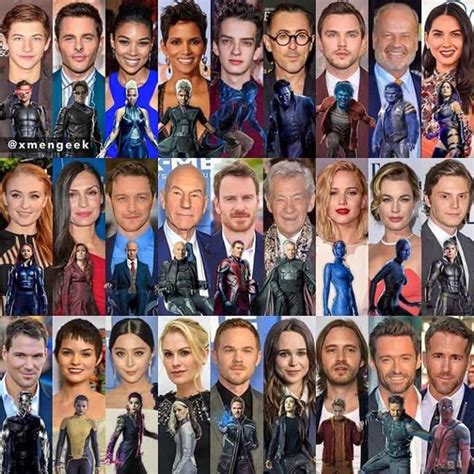X Men Cast X Man Cast X Men Marvel