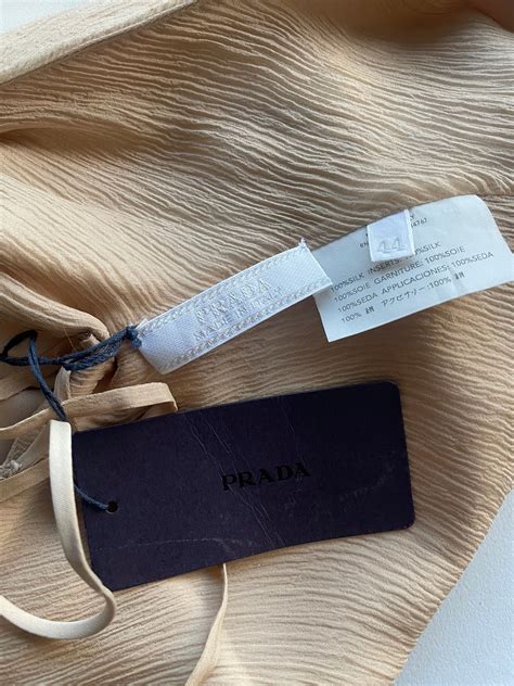 Prada Pure Silk Beige Satin Slip Dress 44 It Lanabu