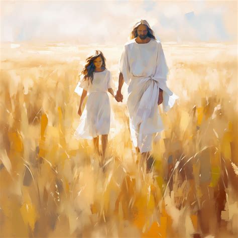 Come Follow Me By Gabriel Heaton Jesus Christ In White Robe Holding