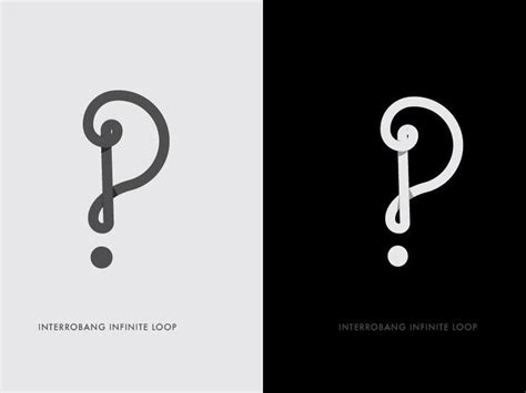 Interrobang P Fibonacci Tattoo Minimalist Logo Logo Design