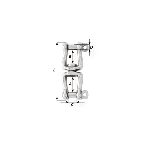 Swivel With Self Locking Pin Length 80 Mm Teccomind