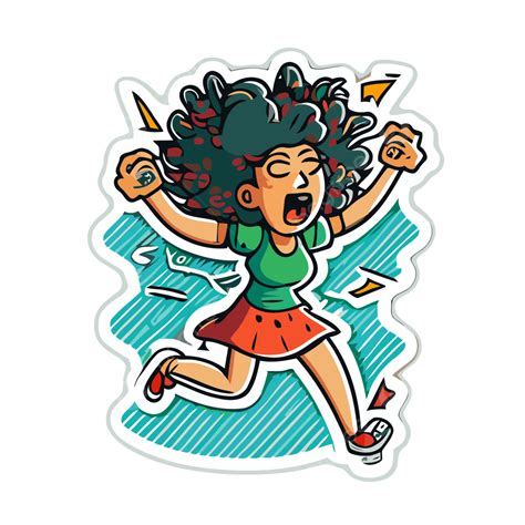 Woman Running Away Clipart