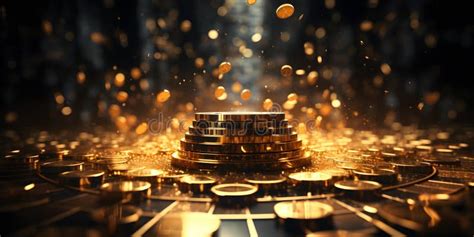 Animating Shimmering Gold Dollar Symbols Abstract Representation Of