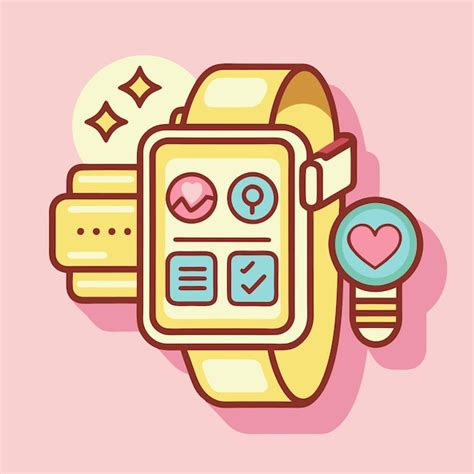 Technology Concept Flat Vector Style Illustration Featuring Wearable