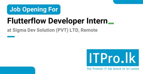 Flutterflow Developer Intern At Sigma Dev Solution Pvt Ltd Remote