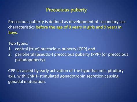 Precocious Puberty Imaging Pptx