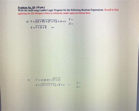 Solved Problem No 9 18 Pts Derive The Boolean