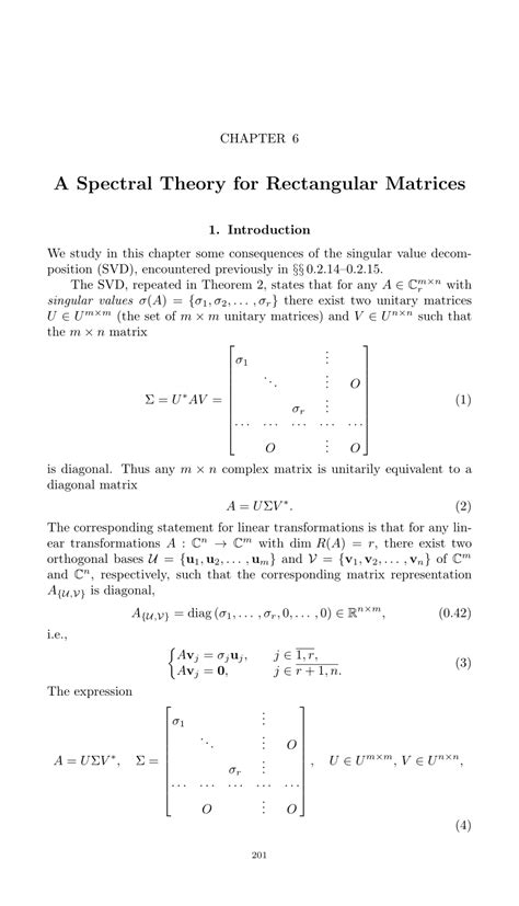 PDF A Spectral Theory For Rectangular Matrices