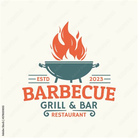 Barbeque Logo Or Icon Bbq Label Grill Bar Restaurant Steak House