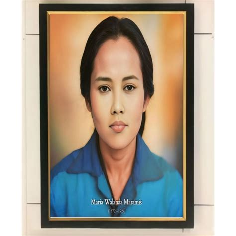 Jual Hiasan Dinding Poster Maria Malanda Maramis Plus Bingkai Ukuran 5335 Shopee Indonesia