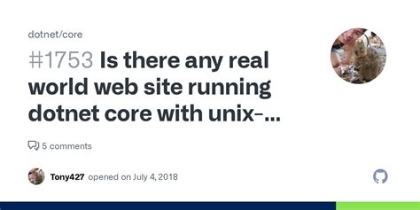 Is There Any Real World Web Site Running Dotnet Core With Unix Like Os
